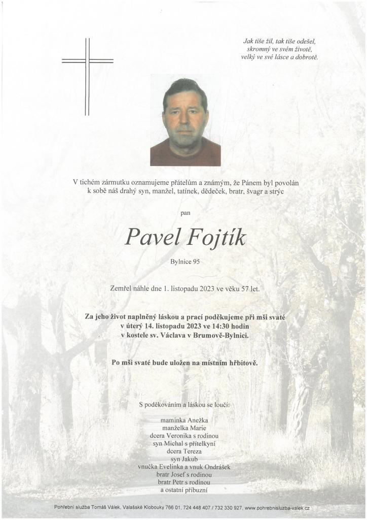 Pavel Fojtík, rodák z Návojné čp. 154 - Oficiální stránky obce Nedašov